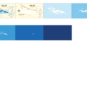 Digital File PDF, SVG - Poplar Lake Minnesota Map Bathymetric Depth ...