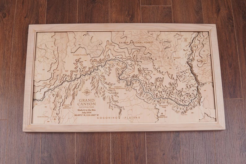 Digital File DXF AI SVG - Custom Lake & Mountain Layered Map ...