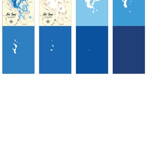 Digital File PDF, SVG -lake Tapps Washington Map Bathymetric Depth ...