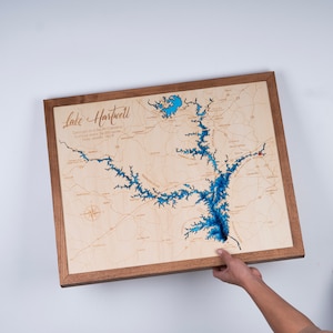 Digital File PDF, SVG - Lake Hartwell Georgia South Carolina ...