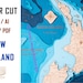 Digital File DXF, AI, SVG - New Zealand Map Wood Bathymatric Map ...
