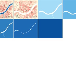 Digital File PDF, SVG - Ohio River Ohio Kentucky, Bathymetric Depth ...