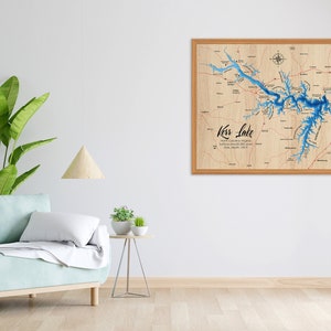 Digital File PDF, SVG - Kerr Lake North Carolina Map Bathymetric Depth ...