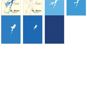 Digital File PDF, SVG - Lake Monomonac New Hampshire Massachusetts ...