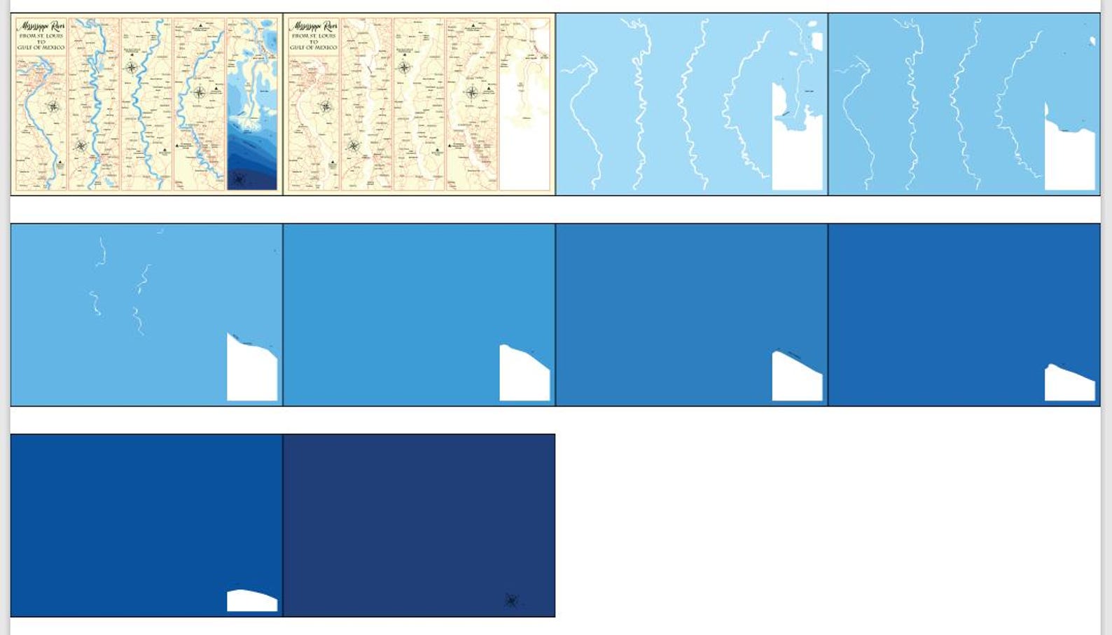 Digital File PDF, SVG - Mississippi River From St Louis to Gulf of ...