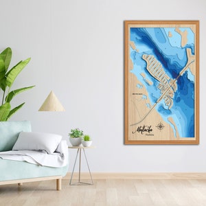 Digital File PDF, SVG - Matlacha Florida Map Bathymetric Depth Layers ...