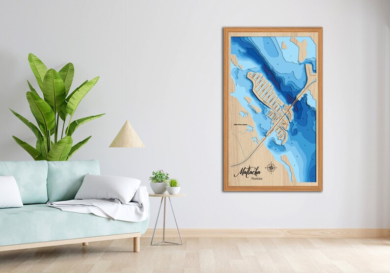 Digital File PDF SVG Matlacha Florida Map Bathymetric Depth - Etsy