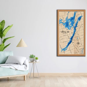 Digital File PDF, SVG - Chemong Lake Ontario, Bathymetric Depth Layers ...