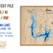 Digital File PDF, SVG Spirit Lake Idaho Lake Map, Bathymetric Depth ...