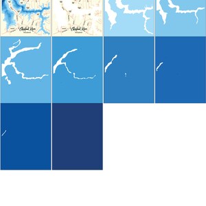 Digital File PDF, SVG - Choptank River Maryland Bathymetric Depth ...