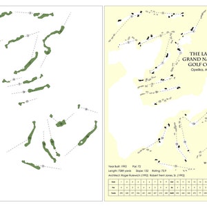 Digital File DXF, AI, SVG - Custom Golf Course Map for Laser Cut ...
