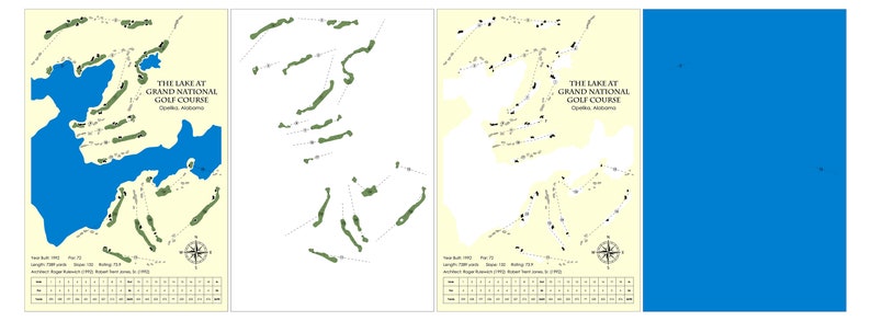 Digital File DXF, AI, SVG - Custom Golf Course Map for Laser Cut ...