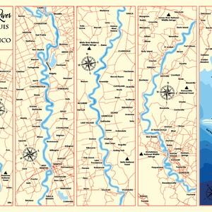 Digital File PDF, SVG - Mississippi River From St Louis to Gulf of ...