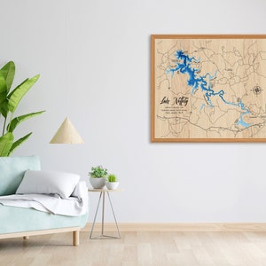 Digital File PDF, SVG - Nottely Lake Union County Georgia, Bathymetric ...