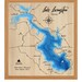 Digital File PDF, SVG Lake Livingston Texas Map Bathymetric Depth ...