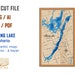 Digital File PDF, SVG - Chemong Lake Ontario, Bathymetric Depth Layers ...
