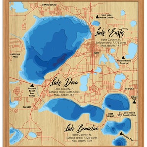 Digital File PDF, SVG - Lake Eustis, Dora, Beauclair Florida ...