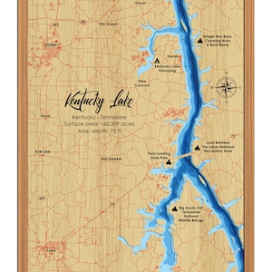 Digital File PDF, SVG Kentucky Lake Bathymetric Depth Layers SVG File ...