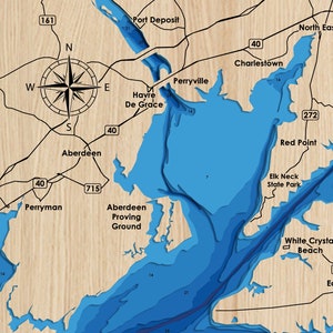 Digital File PDF, SVG - Cecil County Maryland, Bathymetric Depth Layers ...