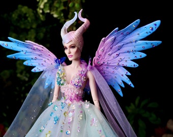 Maleficent Barbie Doll - Etsy