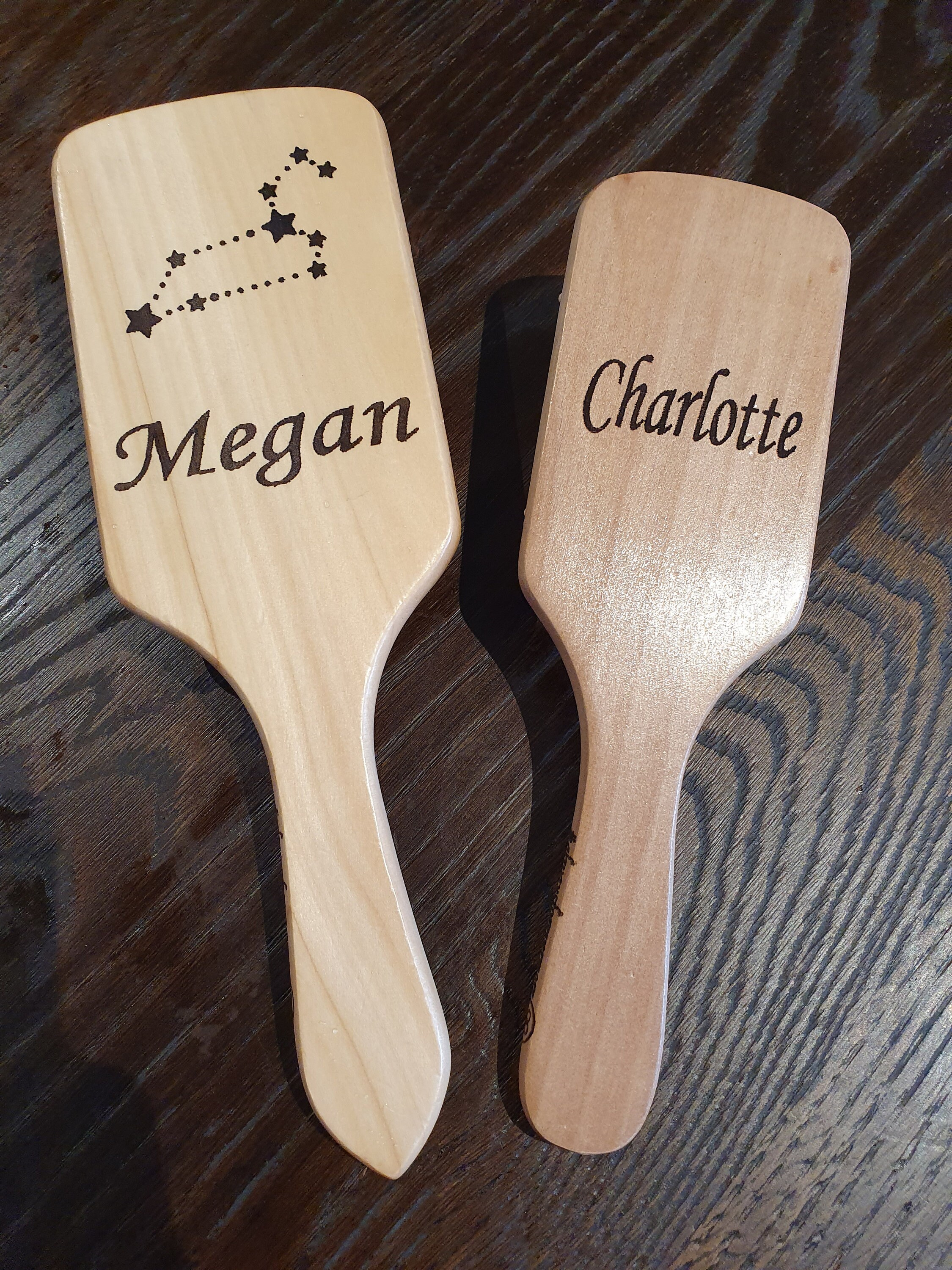 Personalised Engraved Wooden Paddle Brush Customised | Etsy
