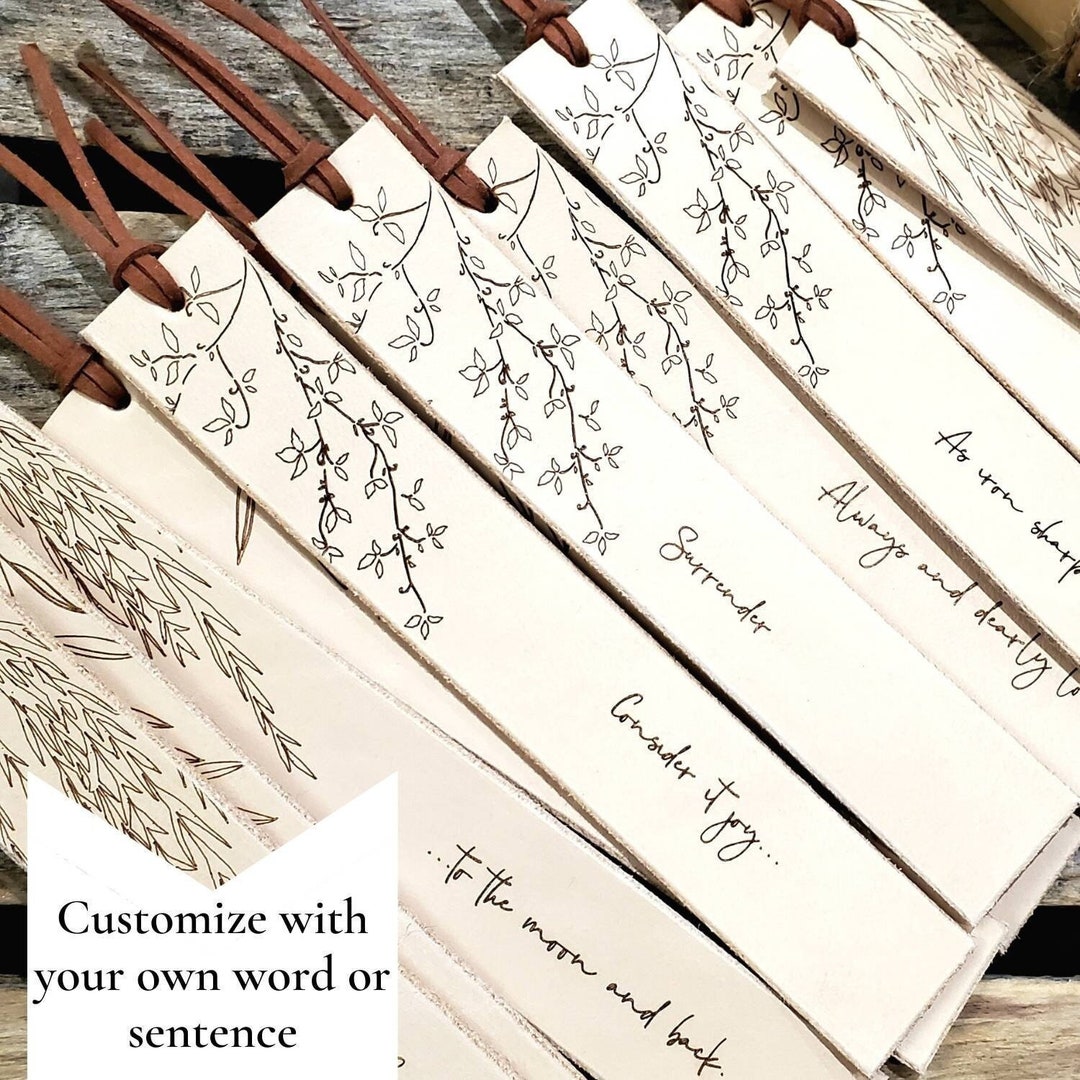 Leather Bookmark, Personalized Gift, 3 Years Anniversary, for Men, for ...