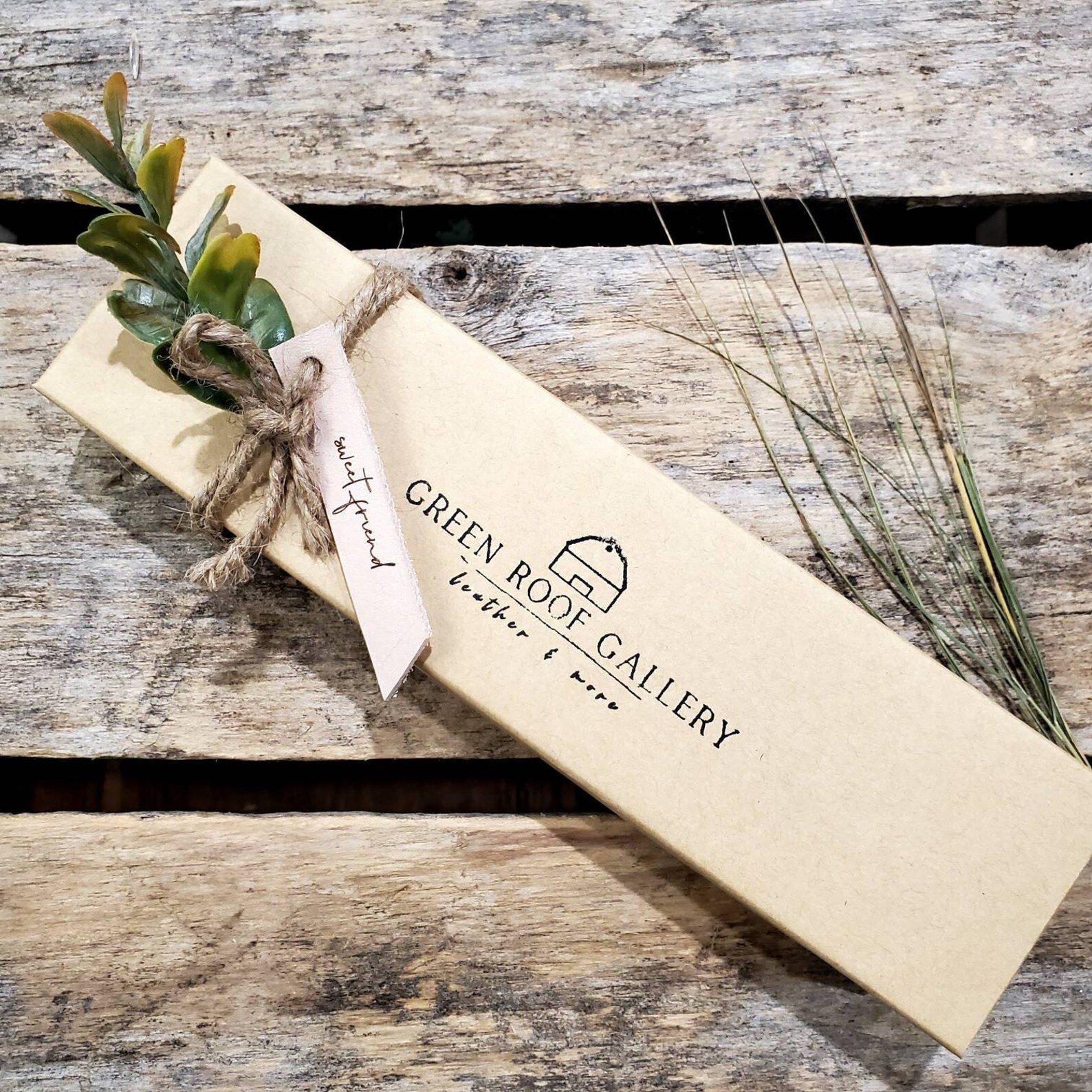 Leather Bookmark Wildflower Olive Branch Willow Tree | Etsy