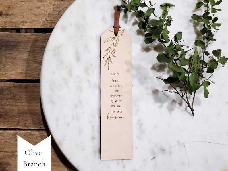 Custom Bookmark Friendship Gift Olive Branch Sympathy Gift - Etsy