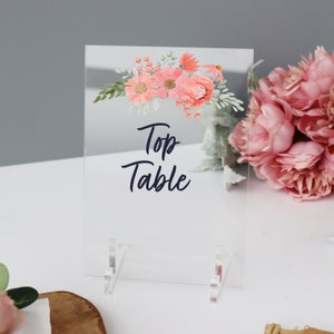 Acrylic Wedding Table Names Personalised Table Names or Numbers Acrylic ...