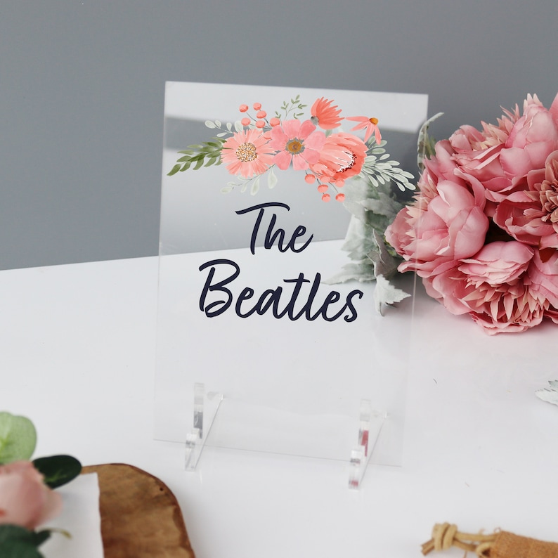 Acrylic Wedding Table Names Personalised Table Names or Number Acrylic ...