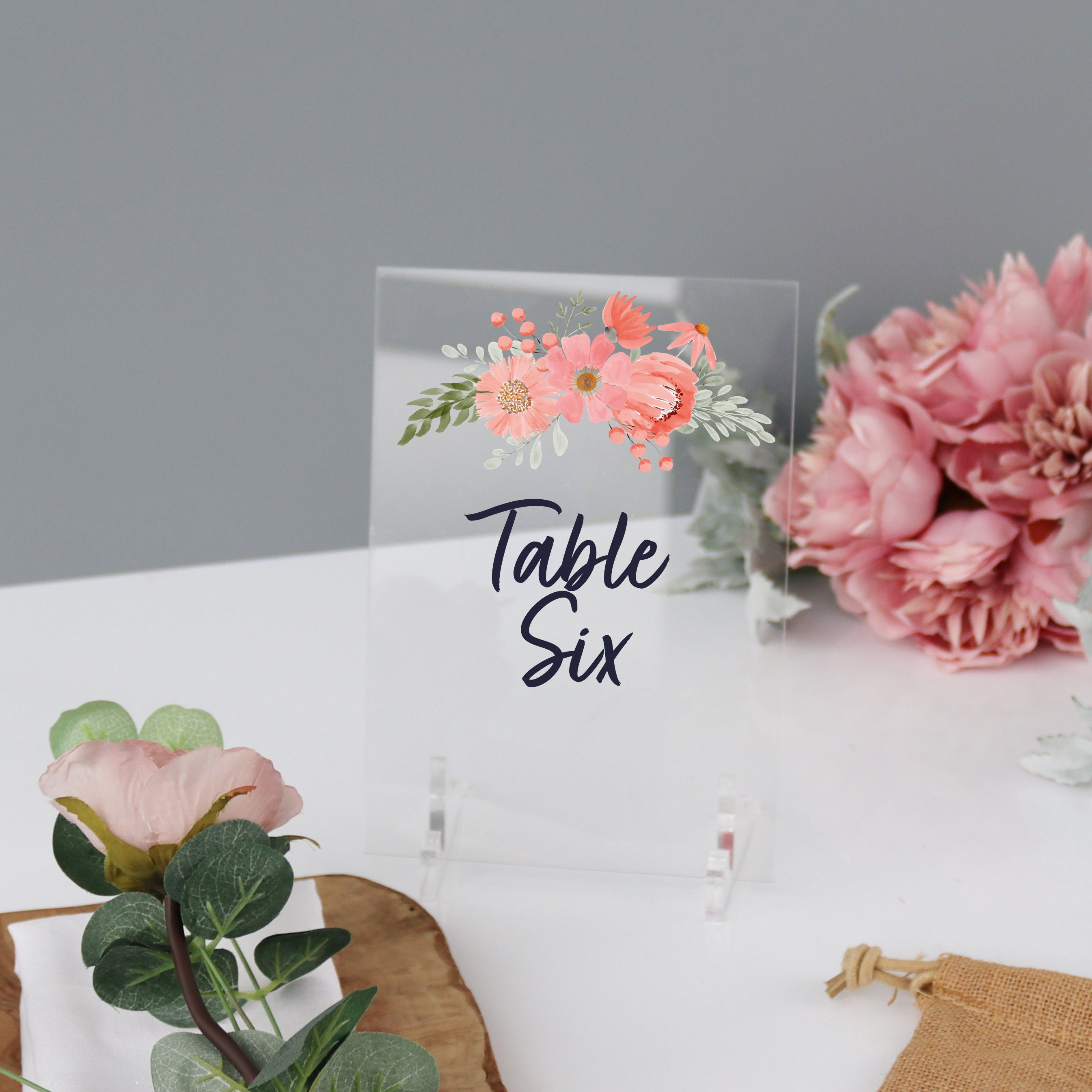 Acrylic Wedding Table Names Personalised Table Names or Number Acrylic ...