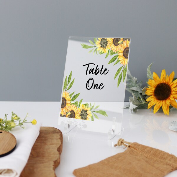 Sunflower Table Numbers - Etsy