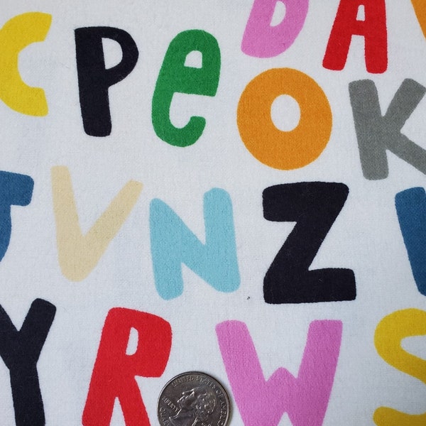 Alphabet Fabric - Etsy