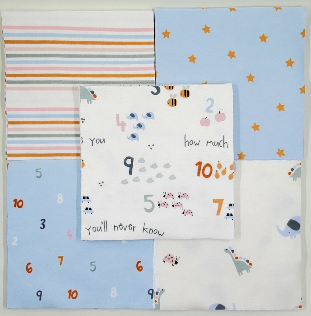 60 6.5 Nursery Flannel Precut Squares How Much I - Etsy