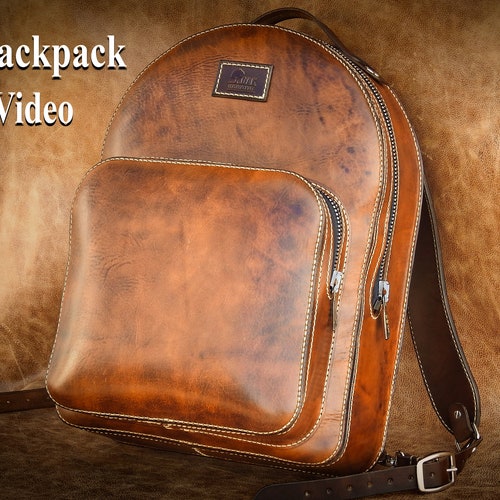 Backpack Pattern Leather DIY Pdf Download Video Tutorial - Etsy