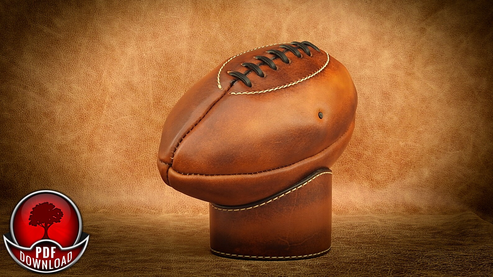 Vintage Rugby Ball-decorative Version Pattern & Video Tutorial | Etsy