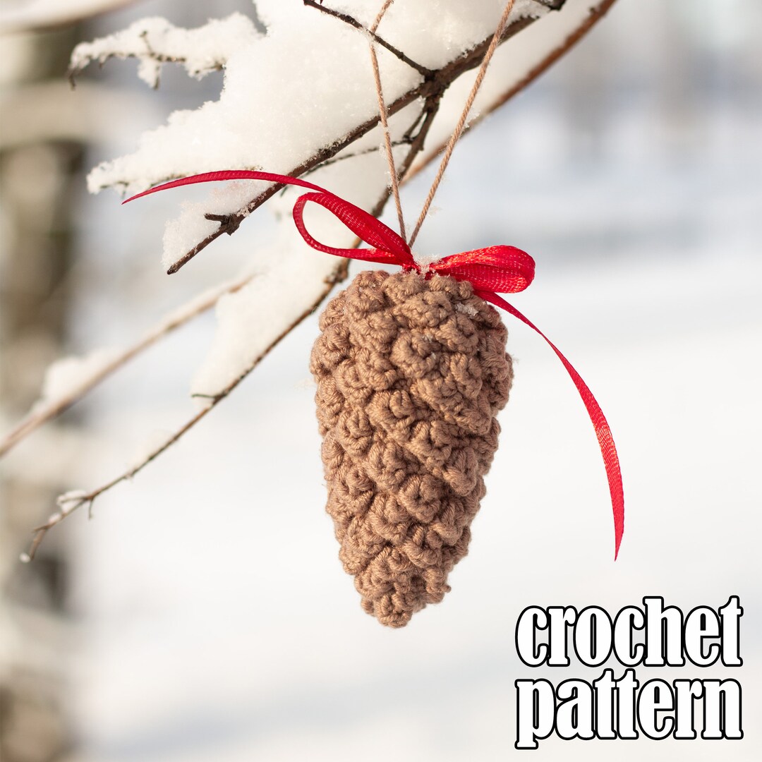 Сhristmas Crochet Pinecone Ornament Pattern, Christmas Amigurumi DIY - Etsy