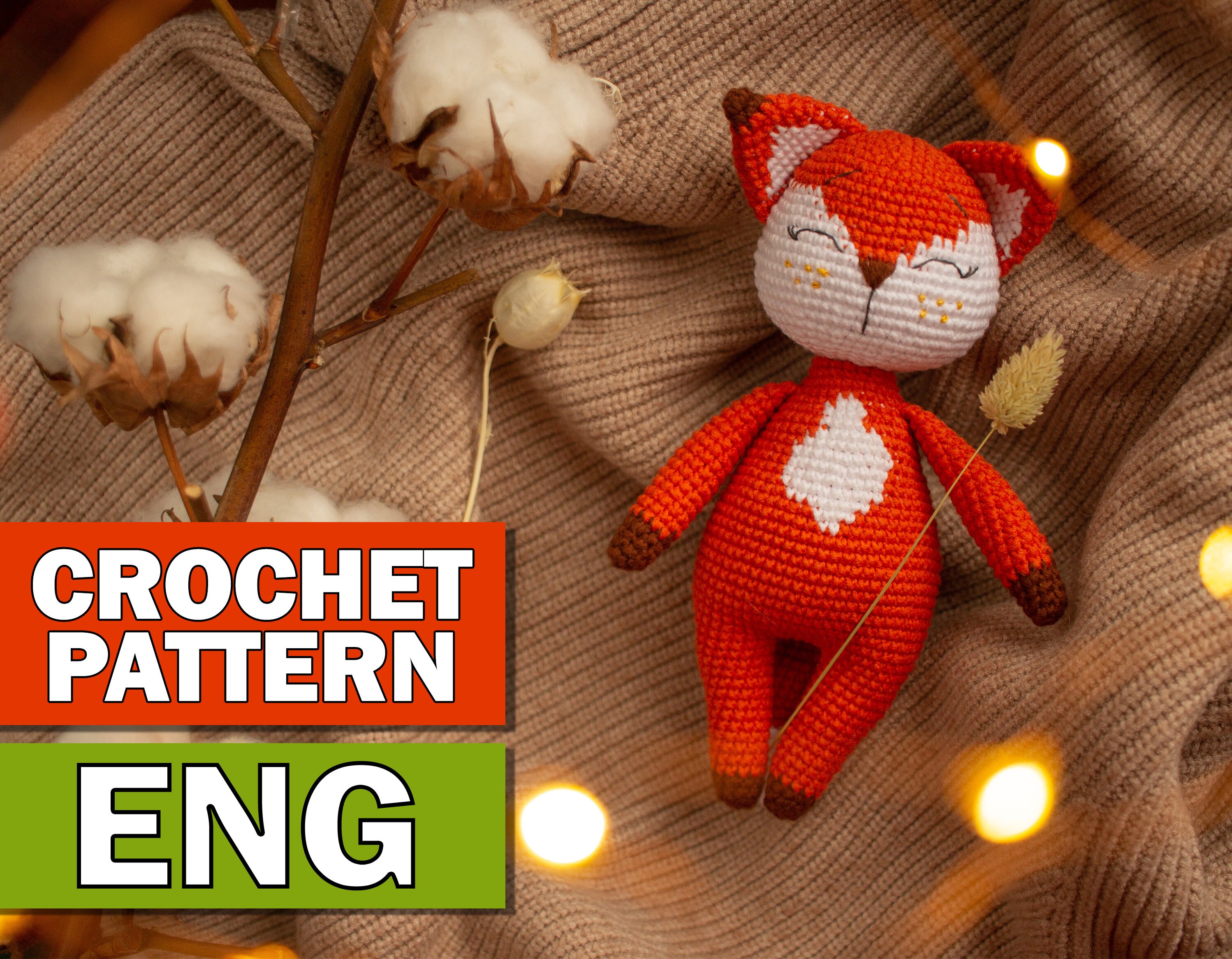 Crochet Fox Stuffed Animal Pattern Fox Amigurumi Pattern - Etsy