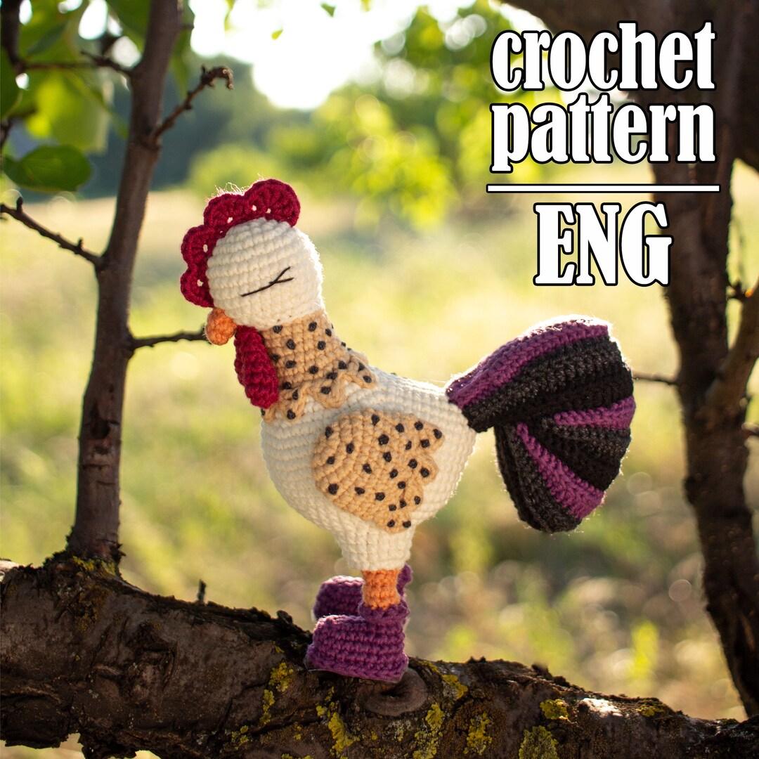 Rooster Amigurumi Pattern, Bird Crochet Pattern, Chicken Amigurumi PDF ...