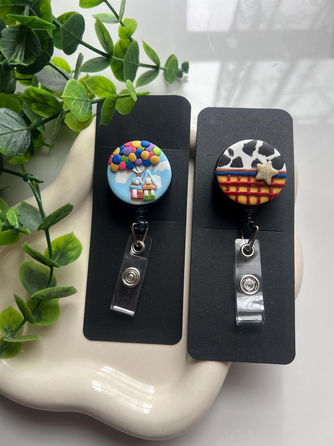 Badge Reels/polymer Clay/badge Holder/id Holder/retractable Id Reel ...