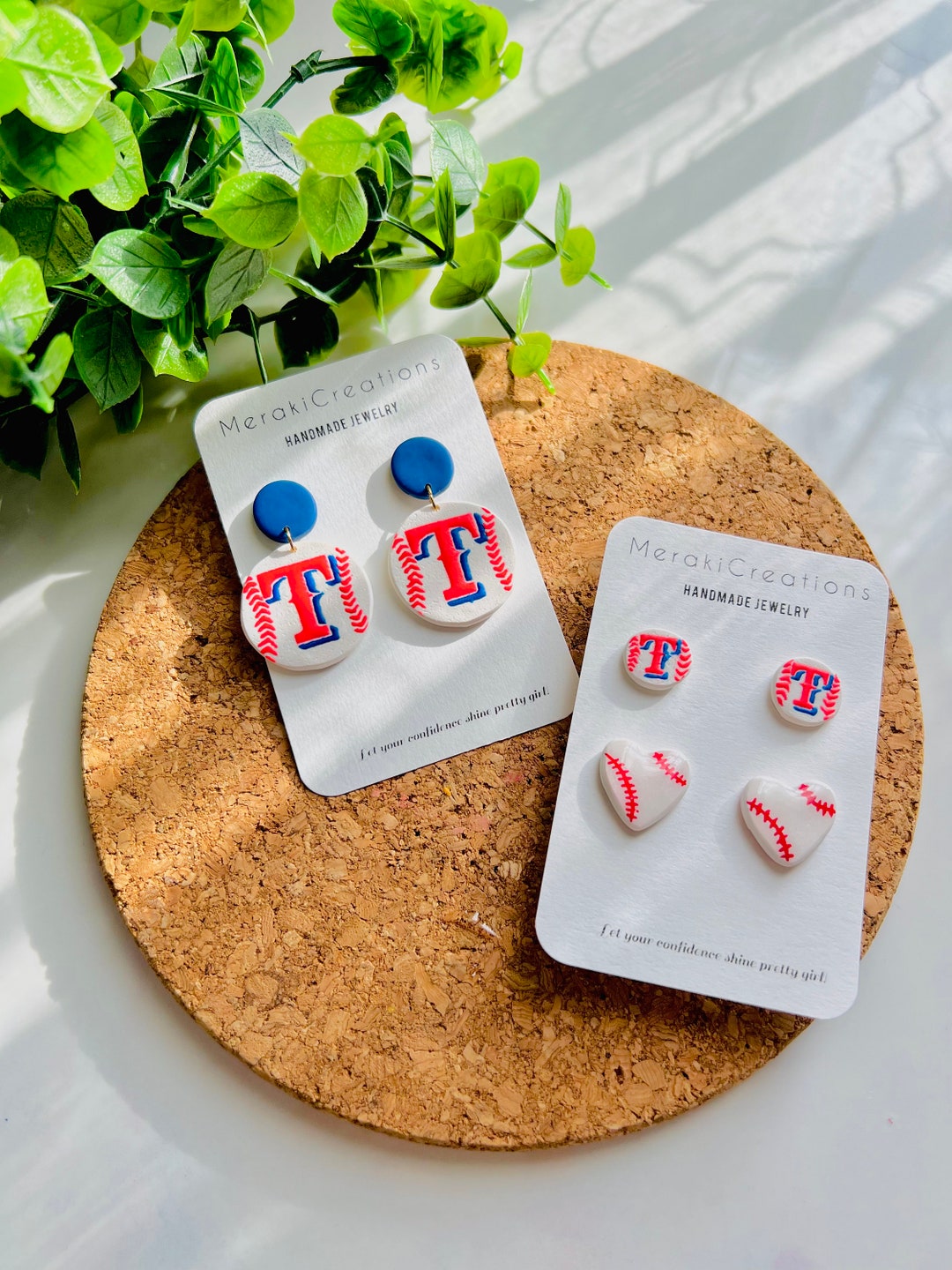 Texas Rangers Earrings/baseball Earrings/statement Earrings/baseball Earrings/fun Earrings/texas ...