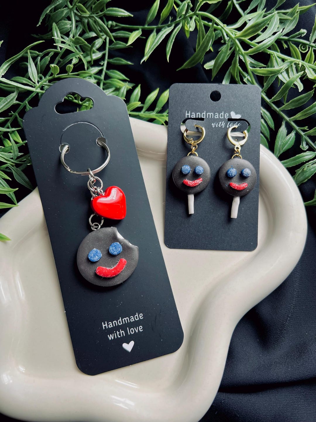 Paleta Payaso Gift Set/ Earrings/keychain/polymer Clay - Etsy