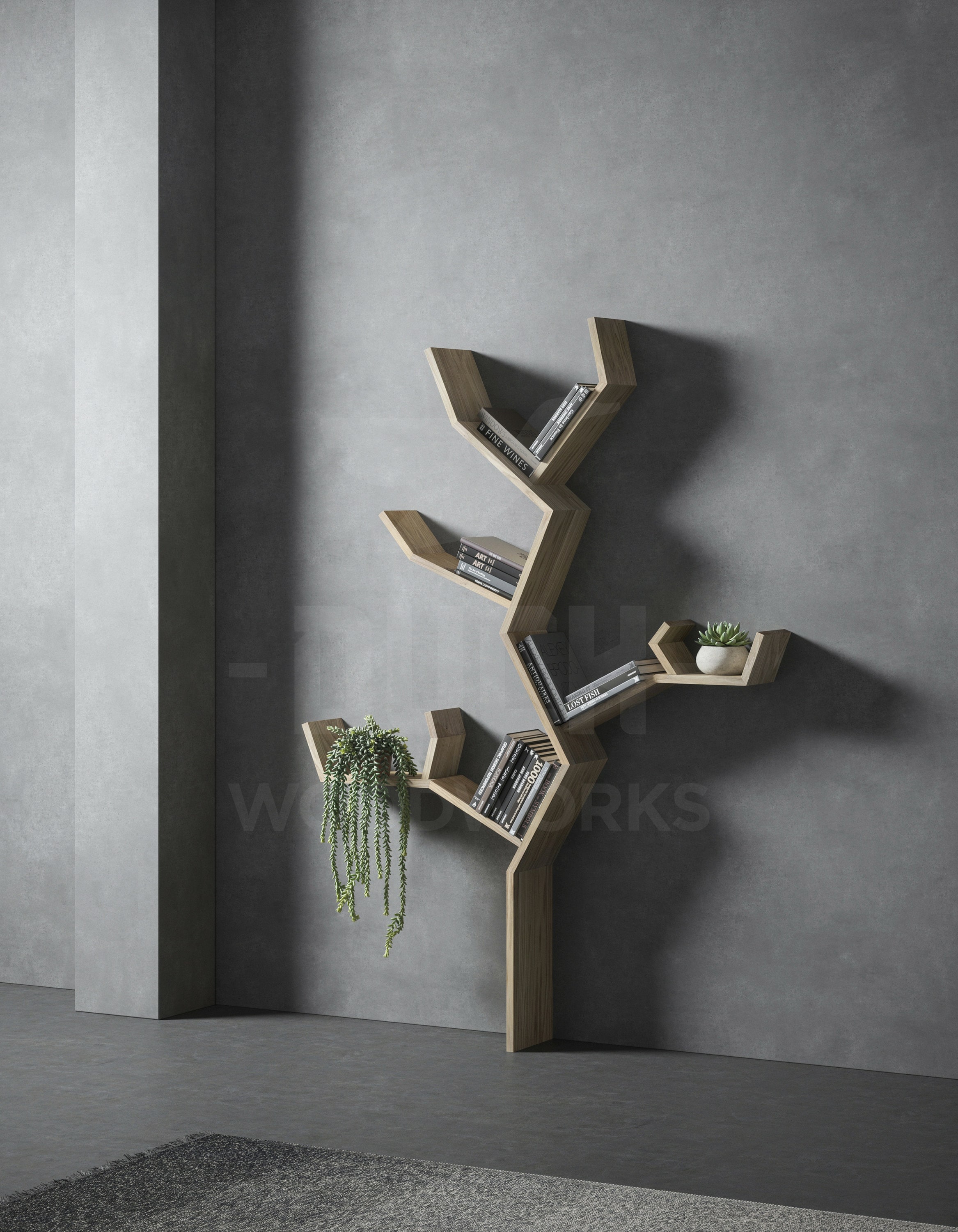 Tree Shelf Oak Tree Shelf Tree Shelves Oak Shelves - Etsy