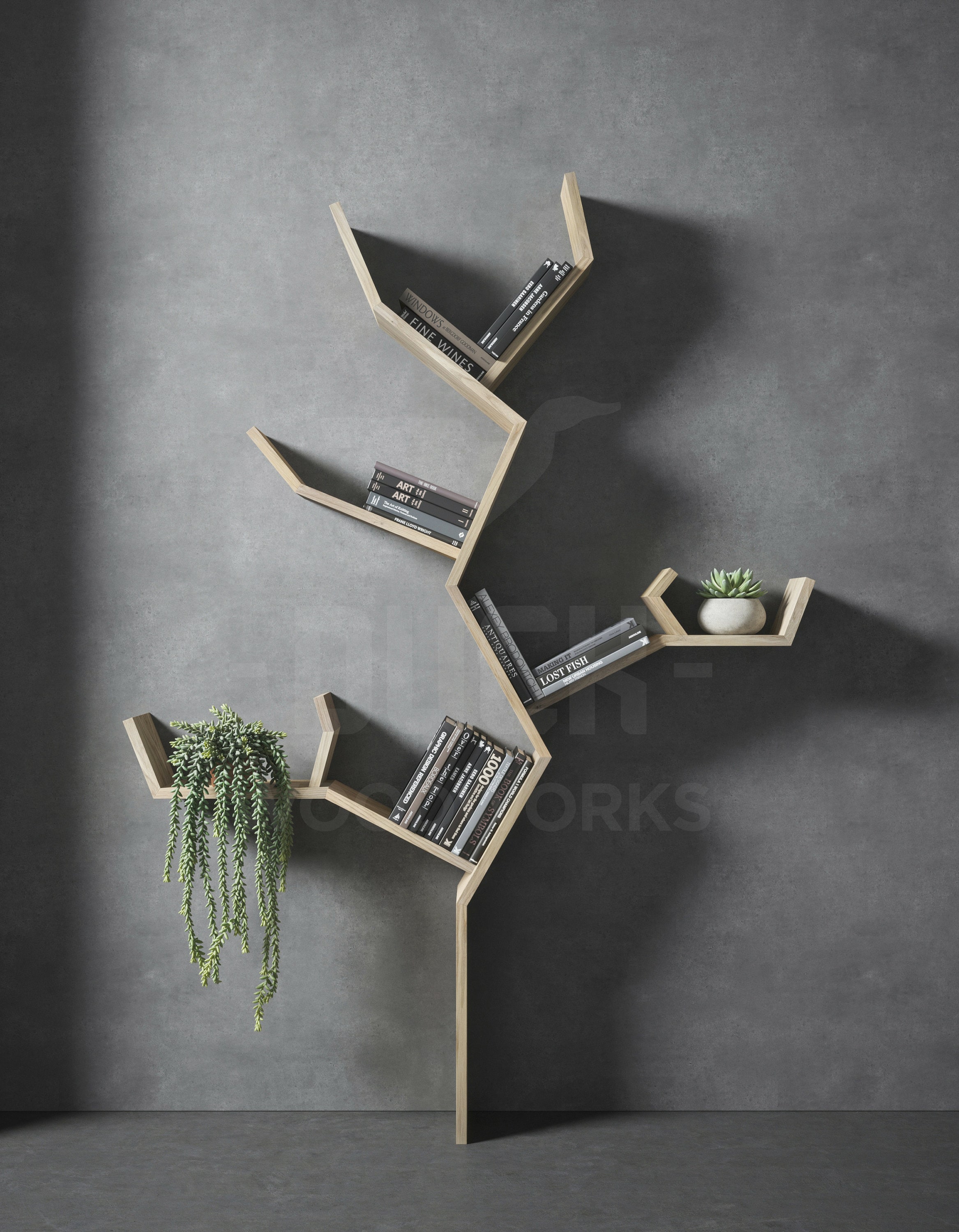 Tree Shelf Oak Tree Shelf Tree Shelves Oak Shelves - Etsy