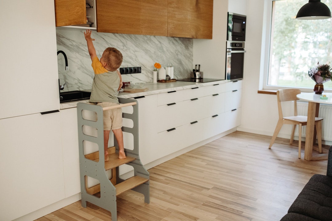 Adjustable Kitchen Tower, Toddler Tower, Kids Kitchen Tower, Step Stool ...