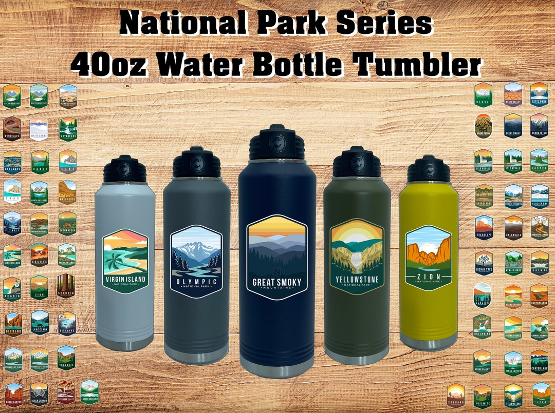 National Park Series - 40oz Water Bottle -pick Your Park and Your Color ...