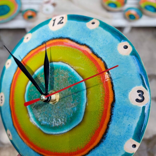 Rainbow Wall Clock - Etsy