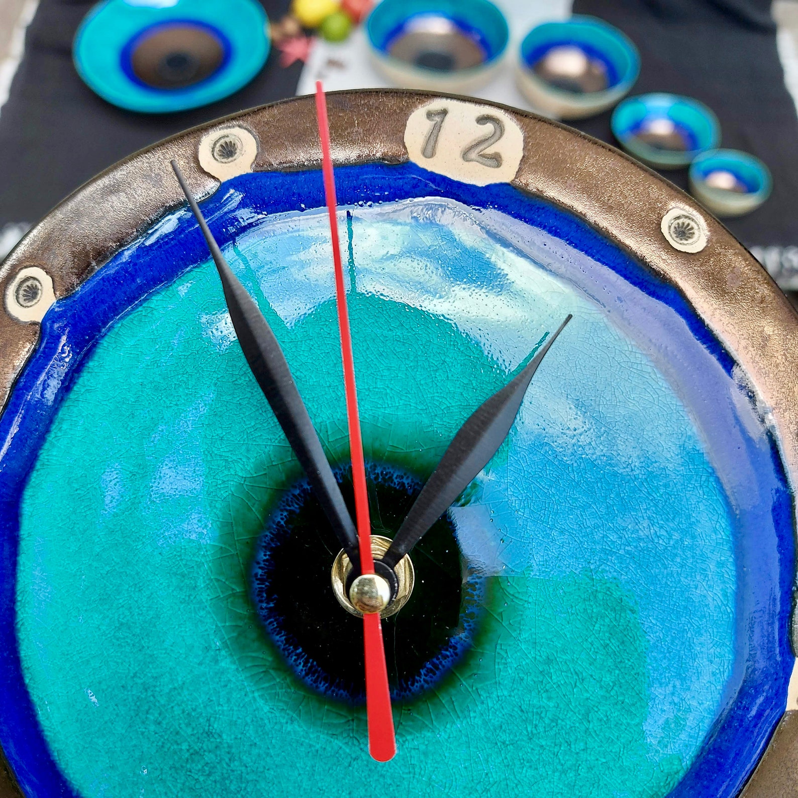 Handmade Clock Wedding Gift Unique Wall Clock Ceramic Wall - Etsy