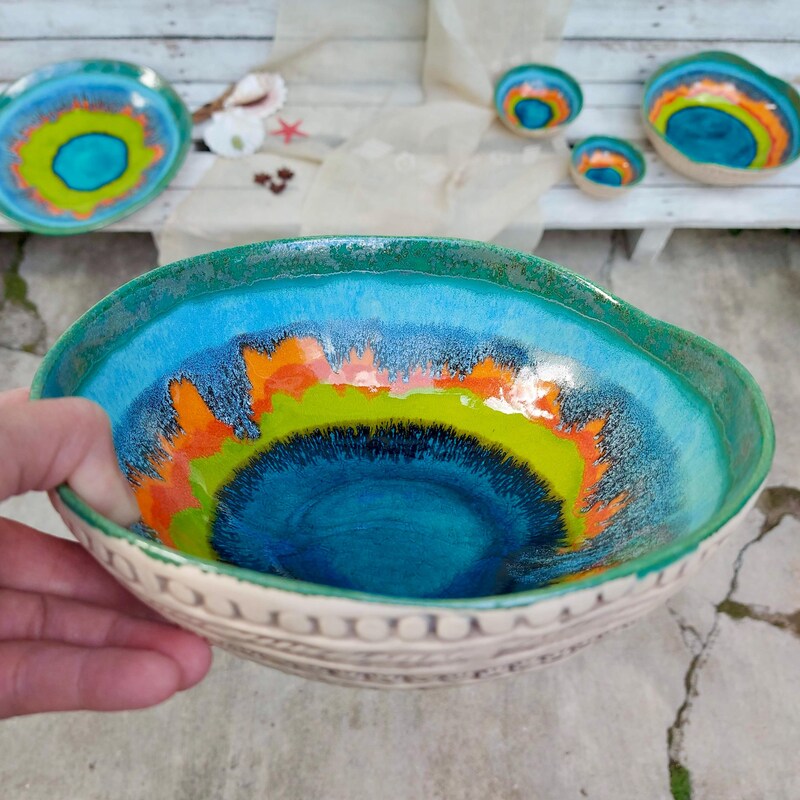 Ceramic Fruit Bowl - Etsy