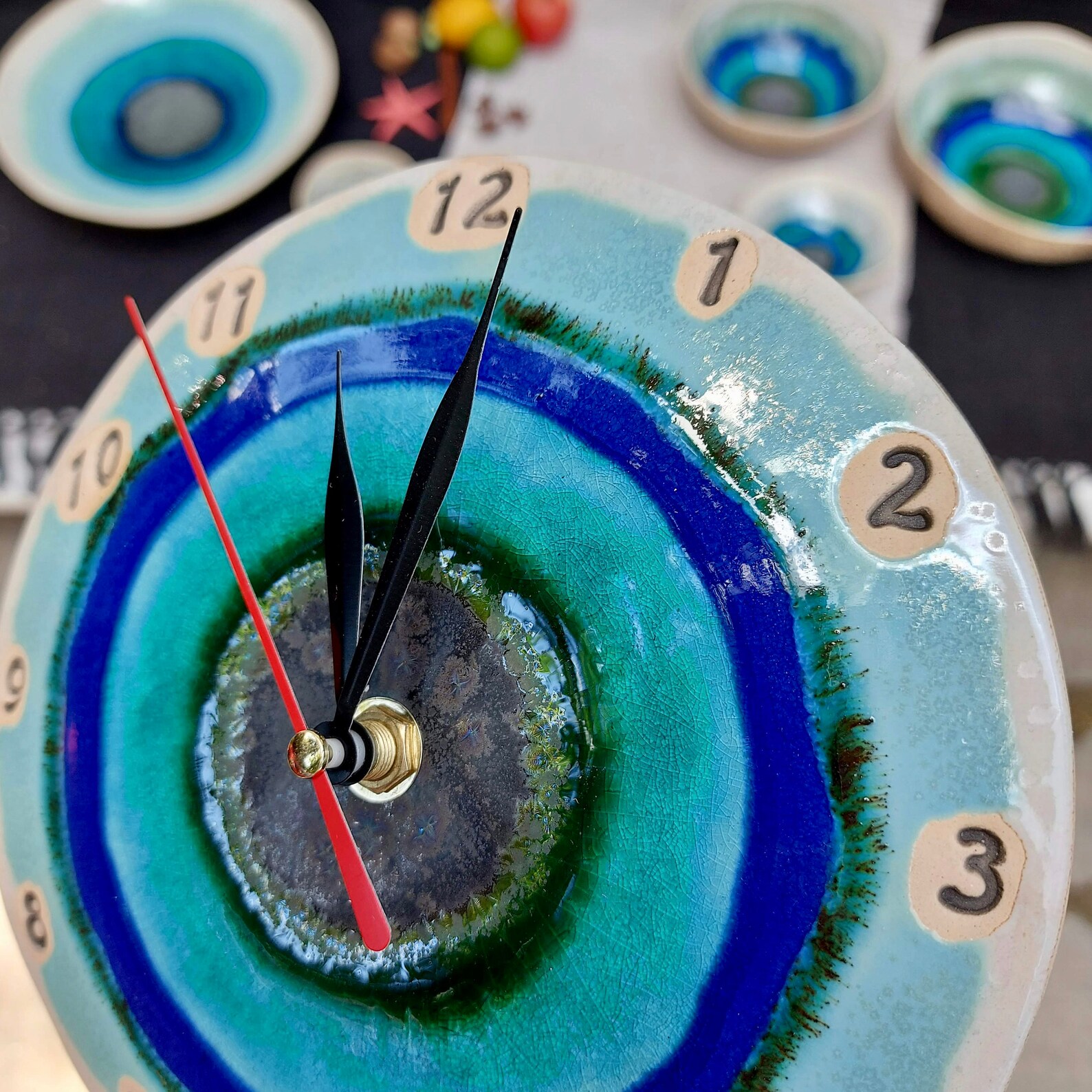 Clock Gift Unique Clock Ceramic Clock Hand Made Pottery - Etsy